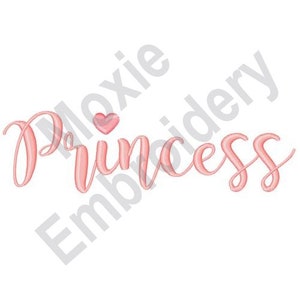 Princess Machine Embroidery Design, Princess Lettering Embroidery ...