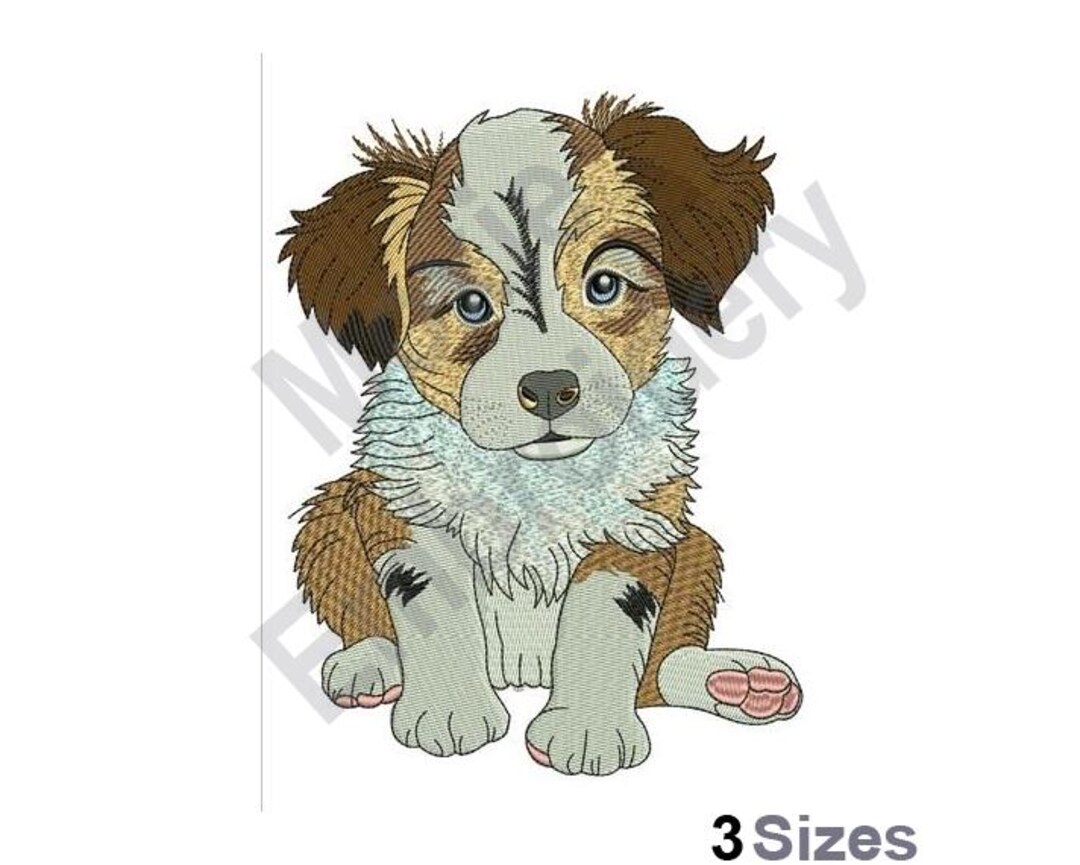 Cute Puppy - Machine Embroidery Design - 3 Sizes, Puppy Dog Embroidery ...