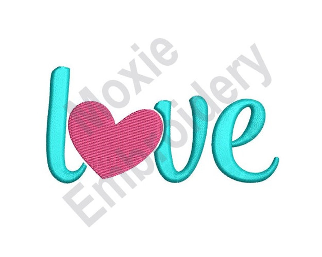 Love Heart - Machine Embroidery Design, Love Embroidery Pattern, Heart ...