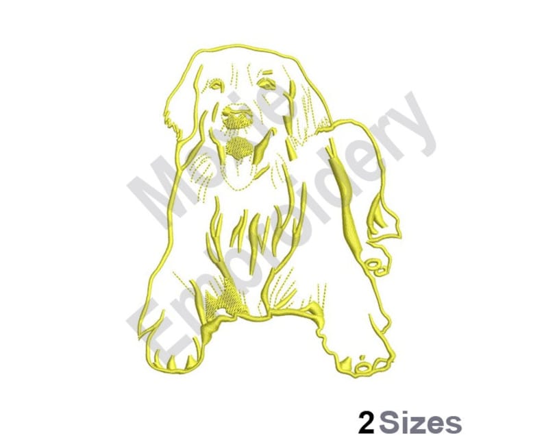 Golden Retriever - Machine Embroidery Design, Dog Outline Embroidery ...