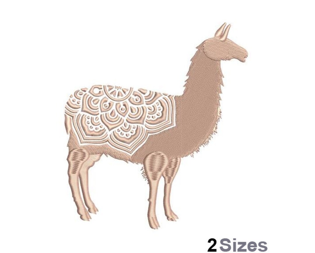 Mandala Llama - Machine Embroidery Design - 2 Sizes, Llama Embroidery ...