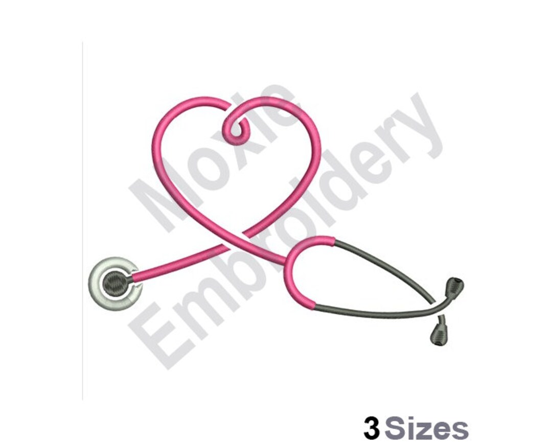 Stethoscope - Machine Embroidery Design, Heart Doctor Embroidery ...