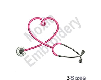 Stethoscope Outline Machine Embroidery Design, Medical Instrument ...