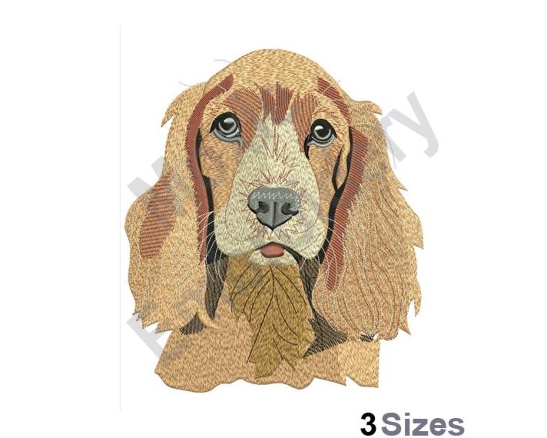 English Cocker Spaniel - Machine Embroidery Design - 3 Sizes, Cocker ...