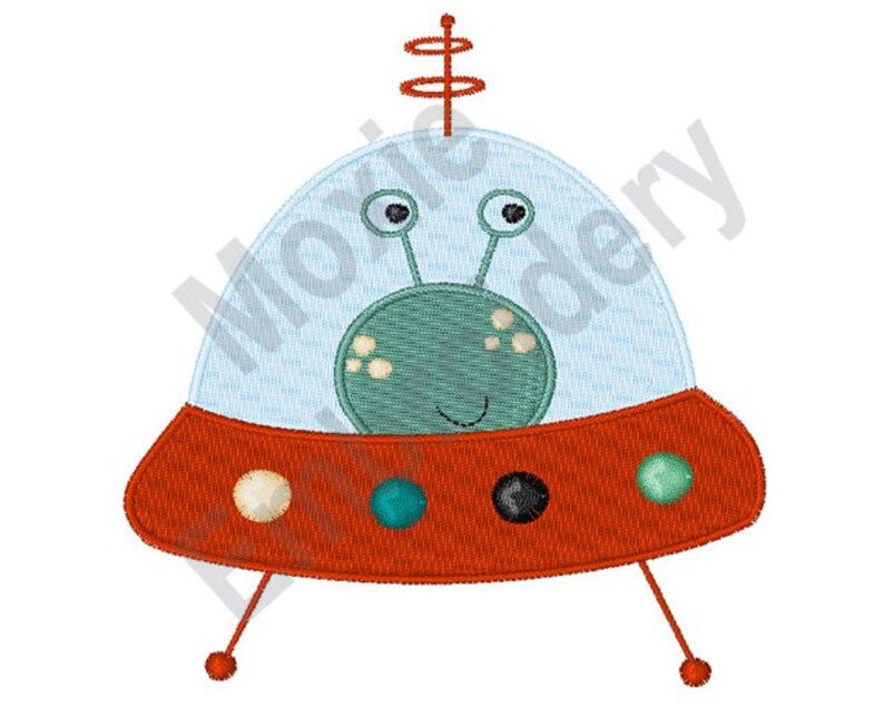 UFO & Alien Machine Embroidery Design Toy Spaceship - Etsy