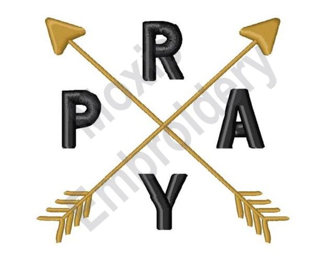 Pray Arrows - Machine Embroidery Design, Religious Prayer Embroidery ...