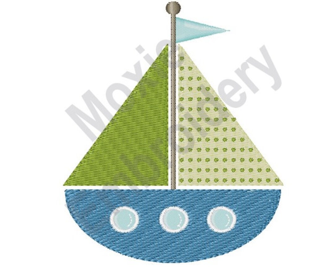 Sailboat Dreaming Machine Embroidery Design, Toy Boat Embroidery ...