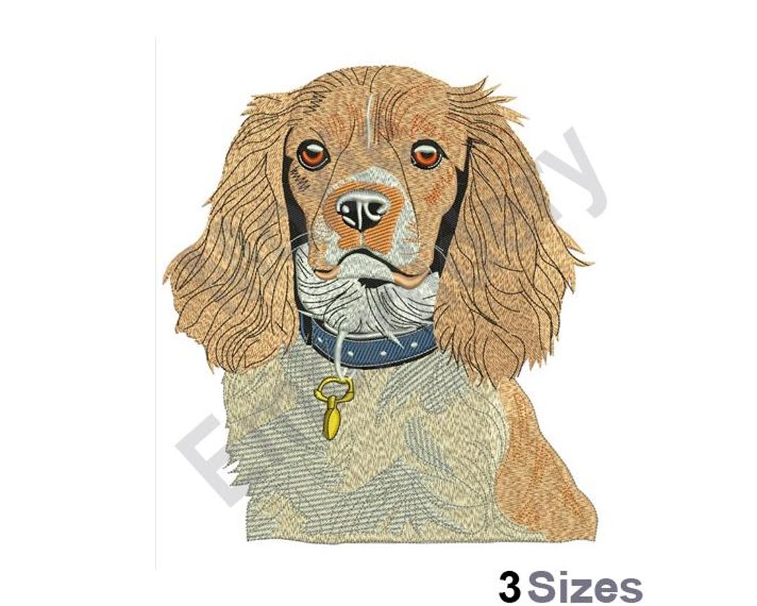Cocker Spaniel - Machine Embroidery Design - 3 Sizes, Spaniel ...