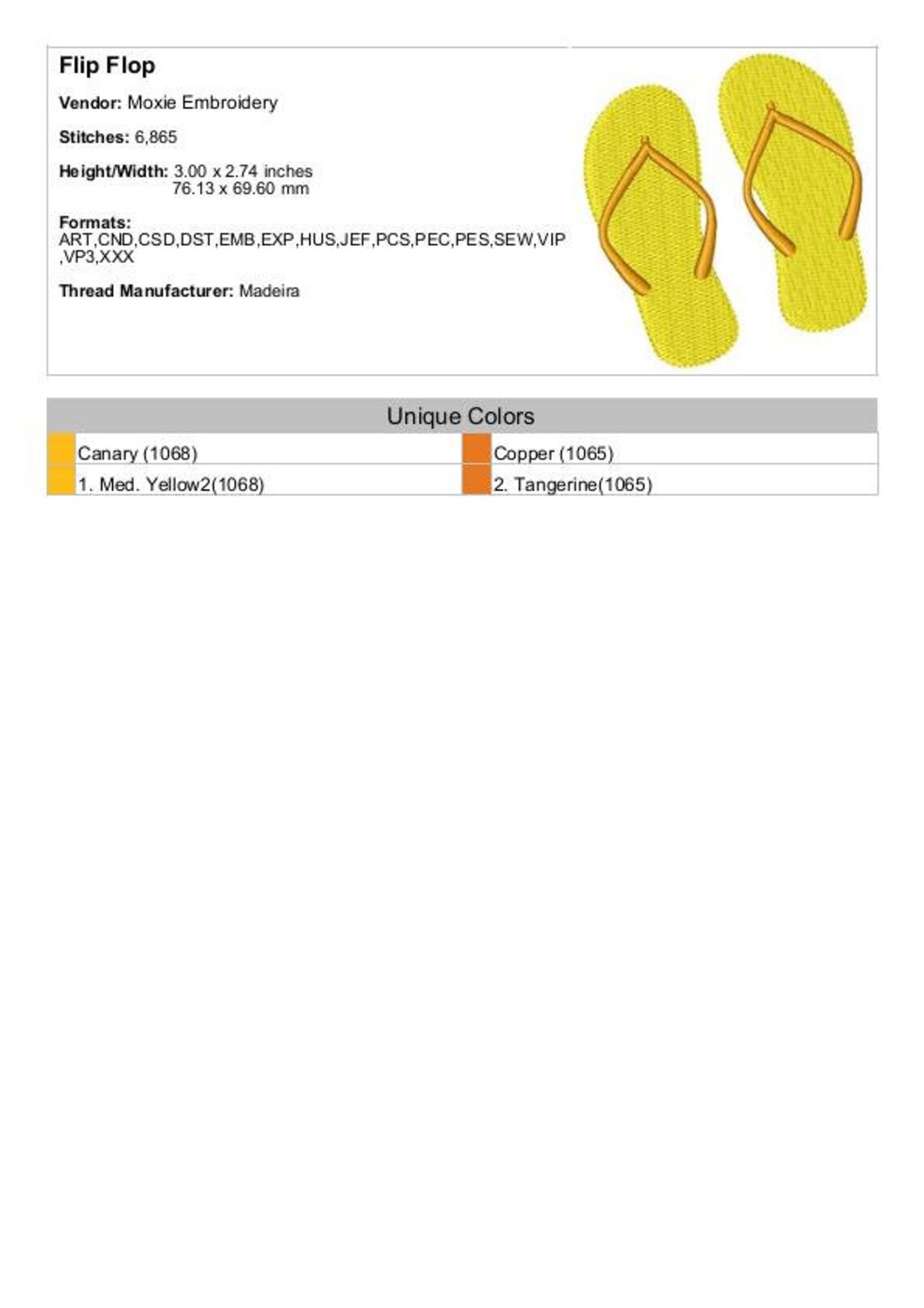 Flip Flops - Machine Embroidery Design, Summer Sandals Embroidery ...