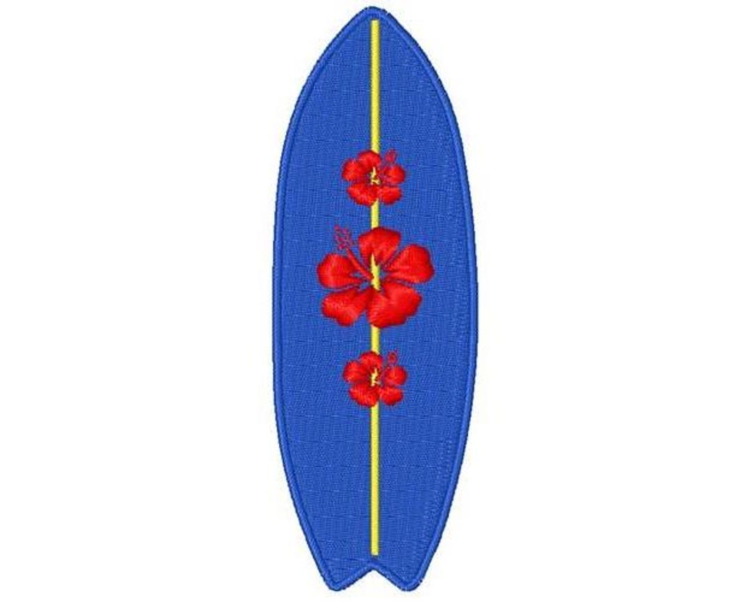 Blue Surfboard - Machine Embroidery Design - Etsy