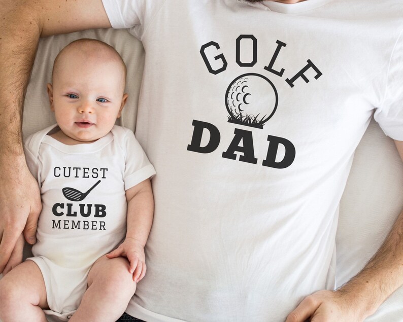 Fathers Day Golf Gift Dad and Baby Matching Golf Shirts Daddy and Me ...