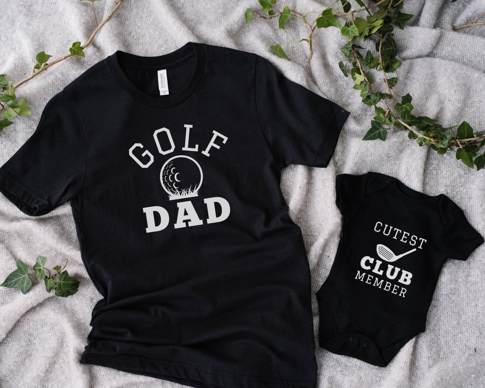 Fathers Day Golf Gift Dad and Baby Matching Golf Shirts Daddy and Me ...