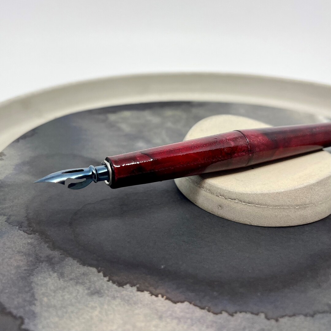 3D Printed Red Screw Together Dip Pen - Etsy