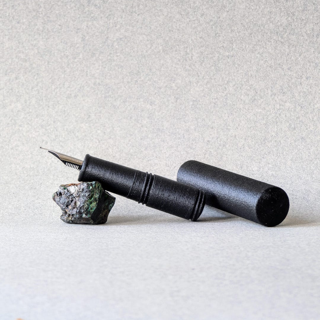 3D Printed Pocket Fountain Pen (textured Black) - Etsy