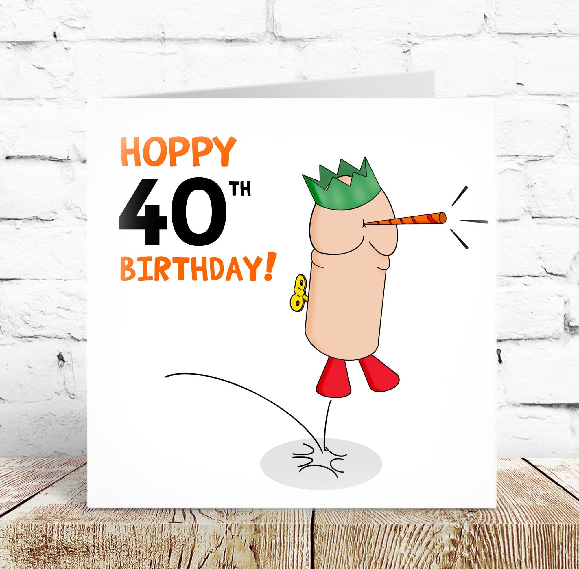 Funny Happy 40th Birthday Card for Him Her Son Brother Mate Pal ...