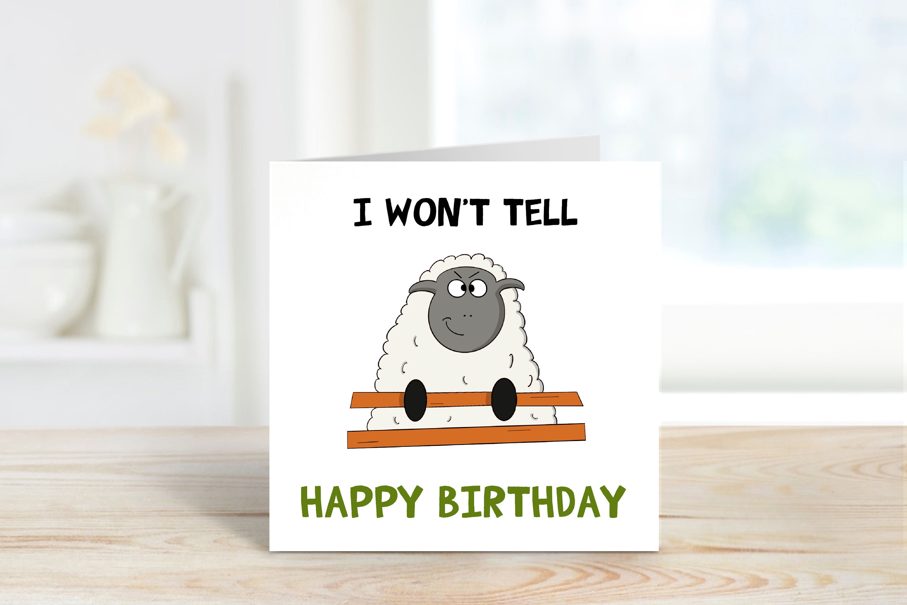 Funny Sheep Birthday Card for Him Her Son Brother Mate Pal Daughter ...