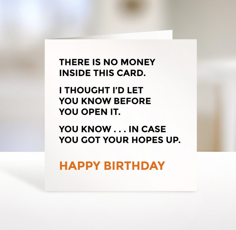 Funny Birthday Card | for Him Her | Friend Mate | Brother Sister ...
