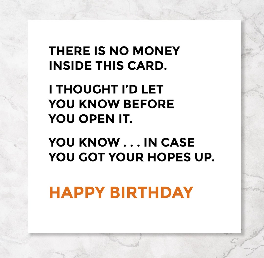 Funny Birthday Card | for Him Her | Friend Mate | Brother Sister ...