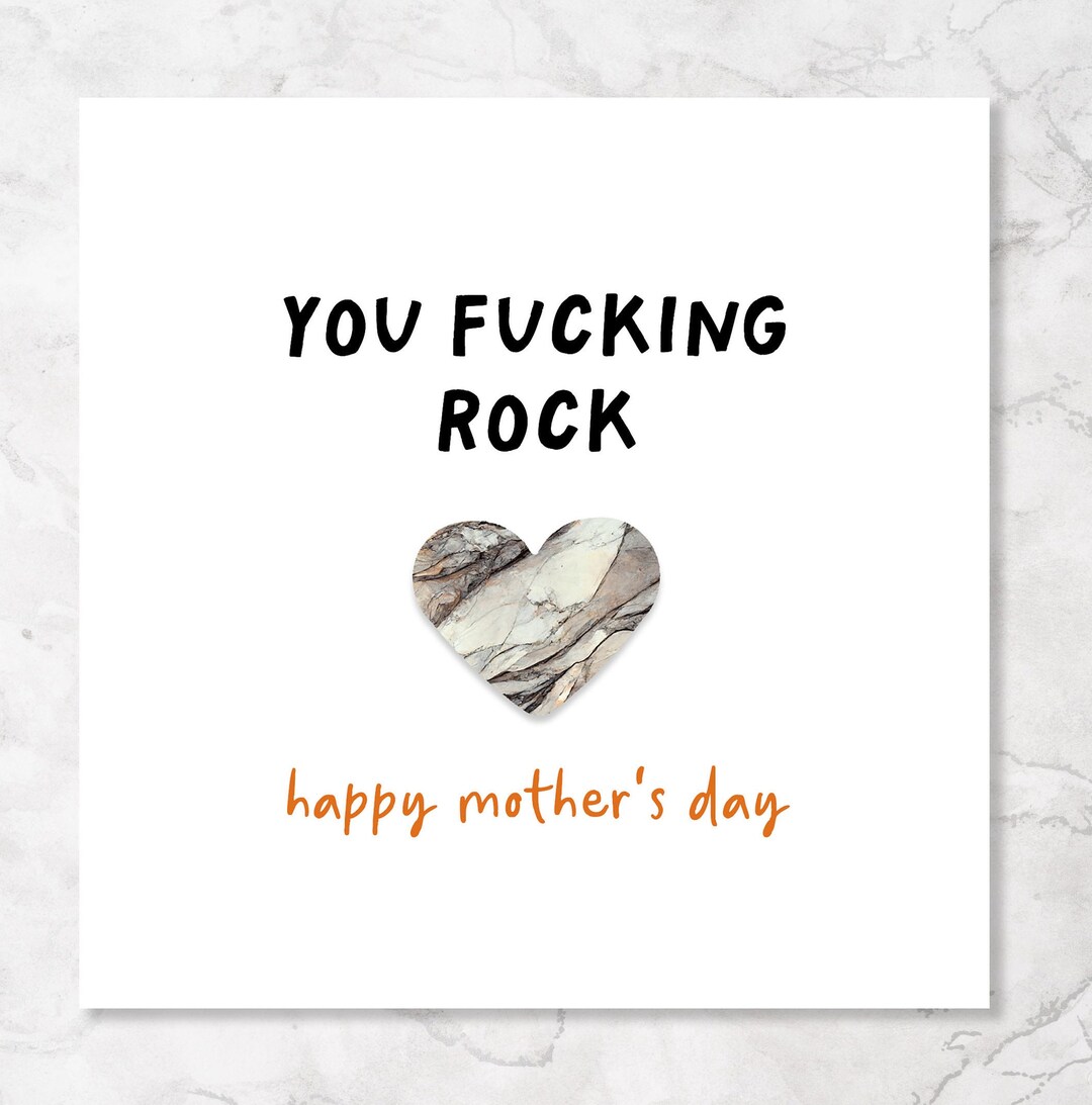 Mother's Day Card for Your Rock of a Mum Perfect Way to Tell Her How ...