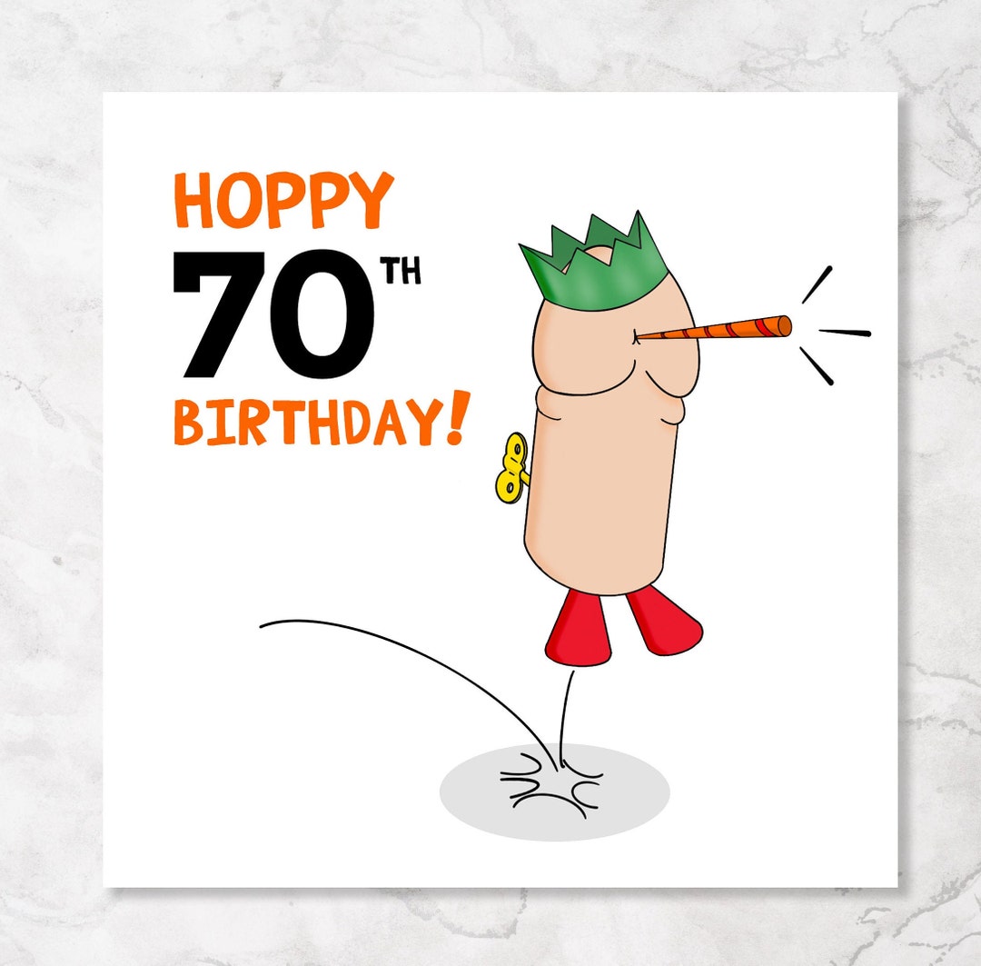 Funny Happy 70th Birthday Card For Him Her Son Brother Etsy