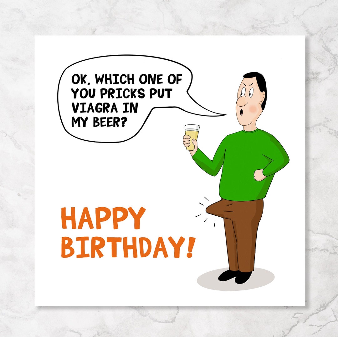 Funny Viagra Birthday Card | for Dad Uncle | Son Brother | Mate Pal ...