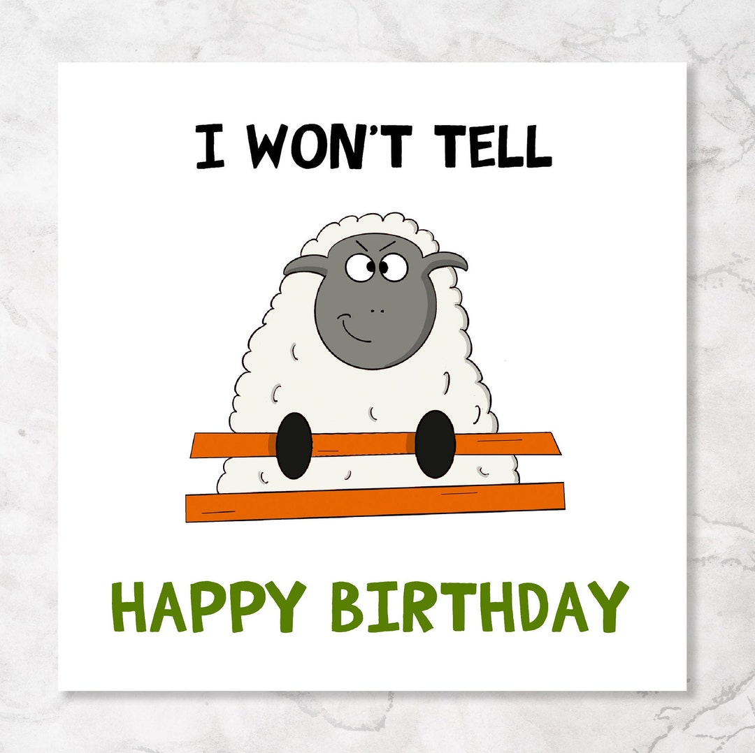 Funny Sheep Birthday Card for Him Her Son Brother Mate Pal Daughter ...