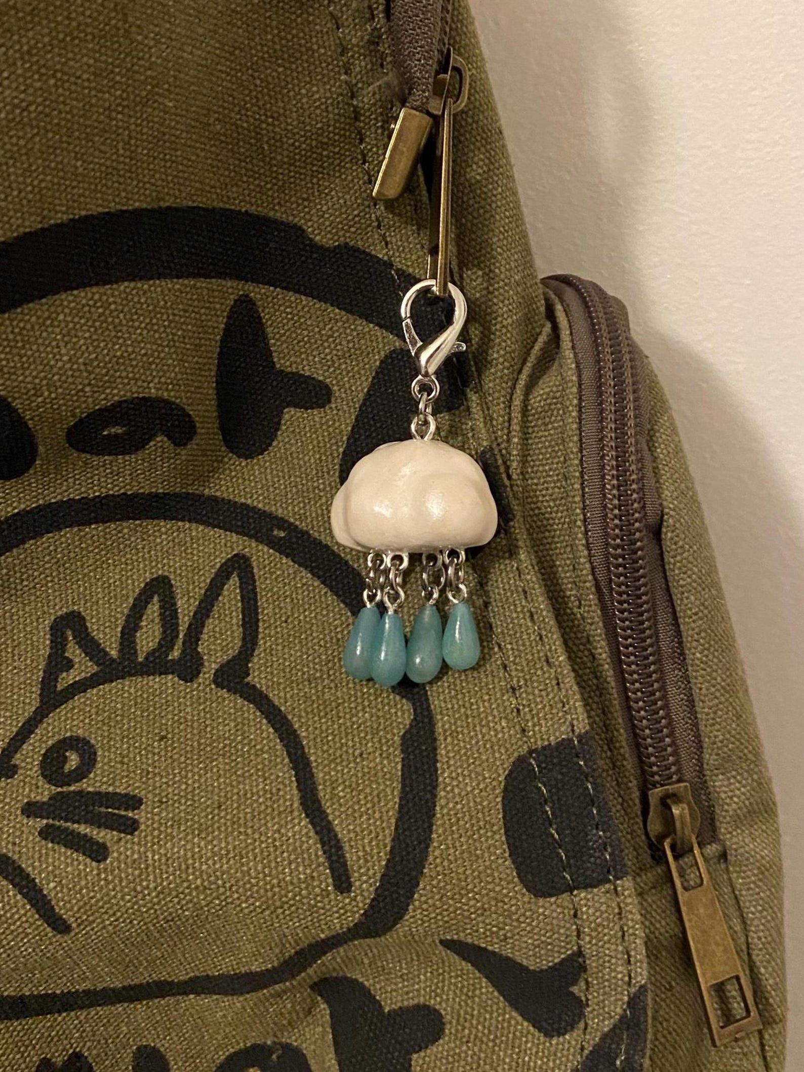 Ethereal Rainy/starry Cloud Keychains - Polymer Clay Cloud Trinkets ...