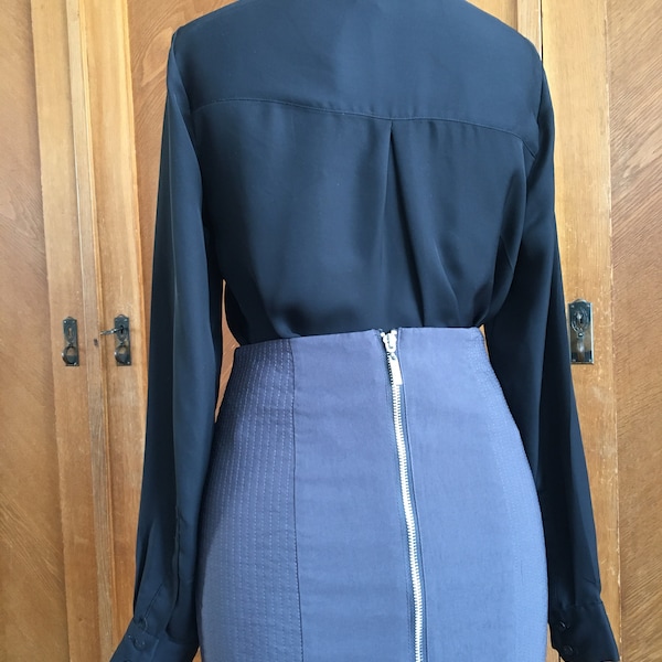 Zipper Back Pencil Skirt - Etsy