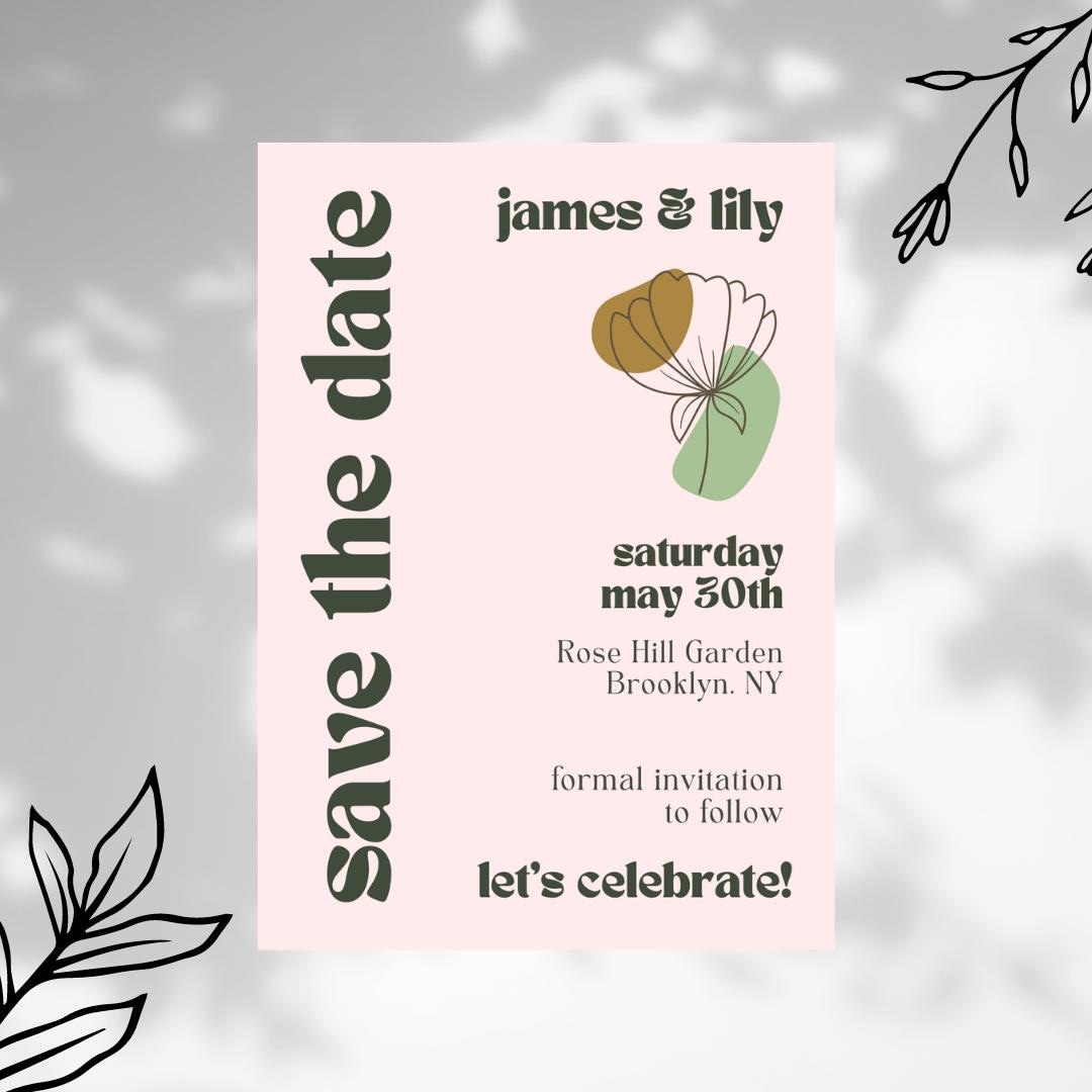 Editable Save the Date Digital Template for Canva - Etsy