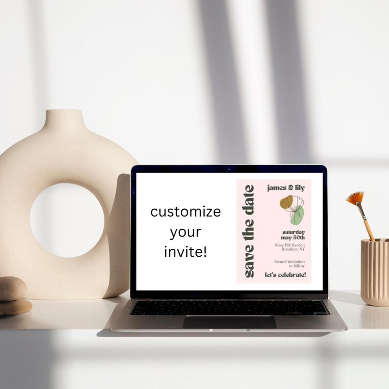 Editable Save the Date Digital Template for Canva - Etsy