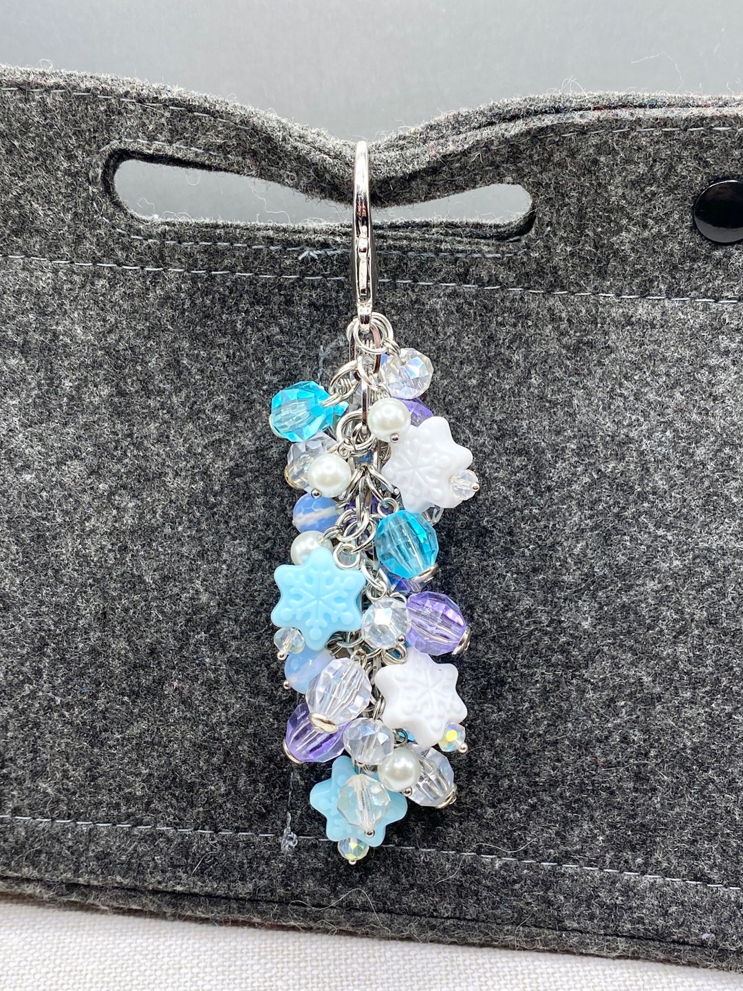 Elsa Beaded Purse or Bag Charm accessory, Embellishment, Shabby Chic ...