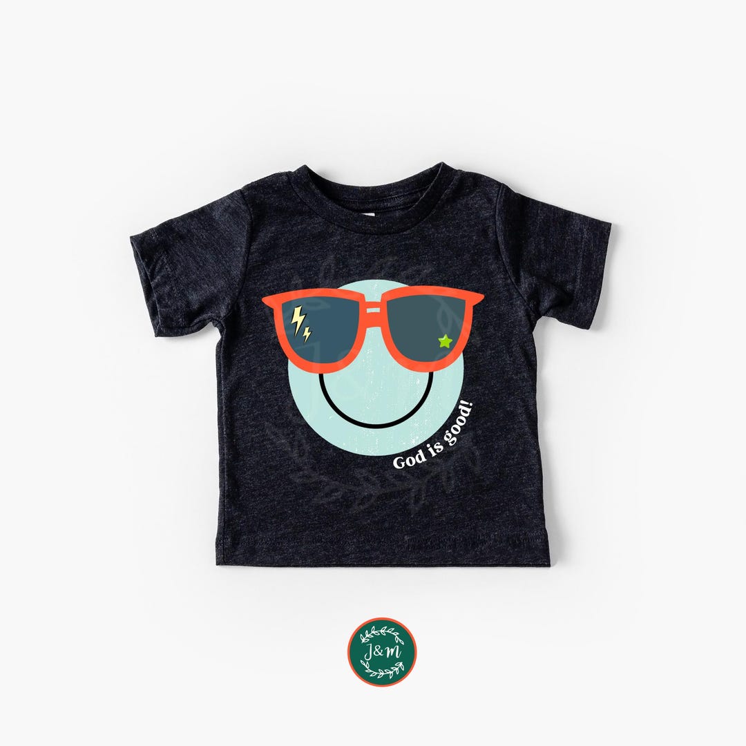 Retro Smiley Face 'god is Good' Christian PNG Digital Download for Apparel & Graphic Design - Etsy