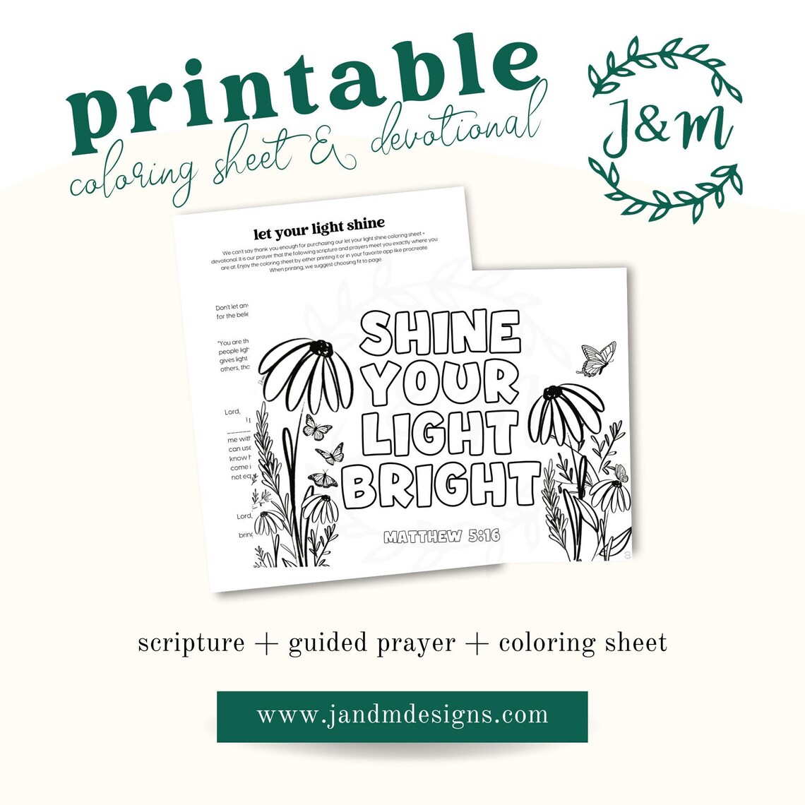 Printable Devotional Biblical Coloring Sheet Kids Bible Verse Coloring ...