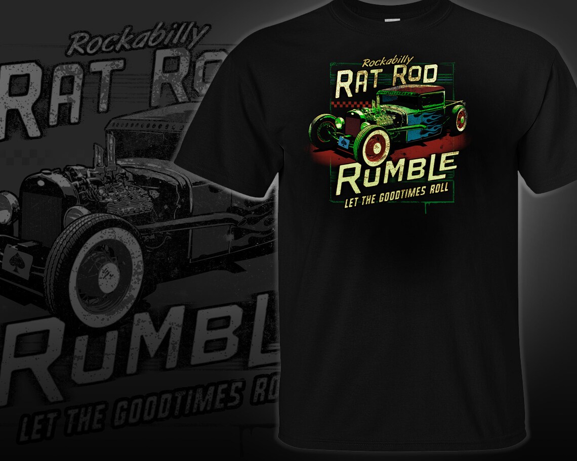 Rockabilly Rat Rod Rumble Rat Rod Car Digital Downlaodable Png,dtg ...