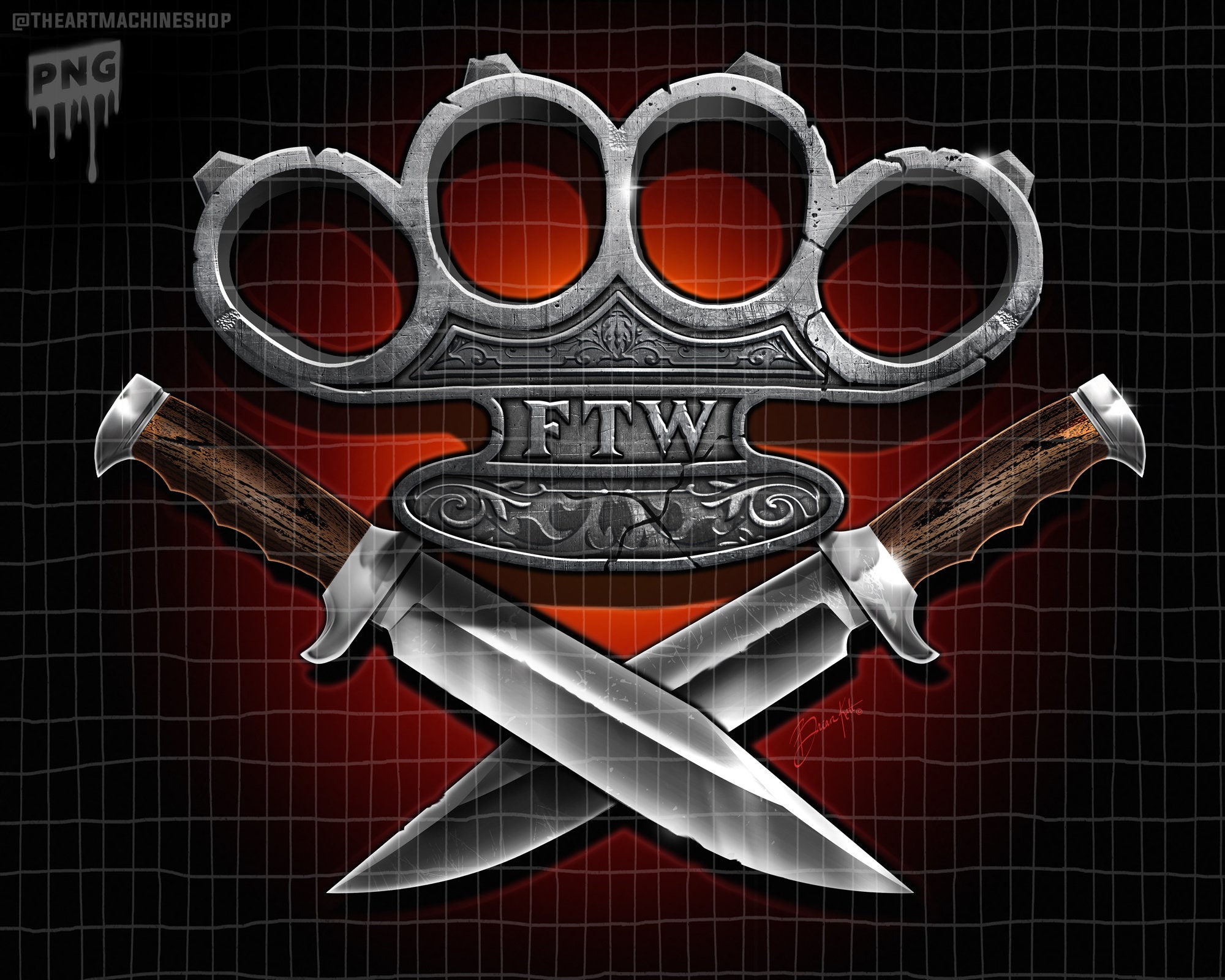 Brass Knuckles Knife