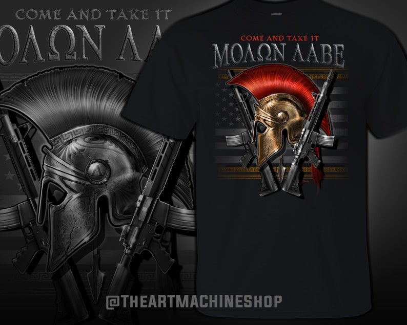 Molon Labe Spartan Helmet Come and Take It. Clipart Digital Download ...
