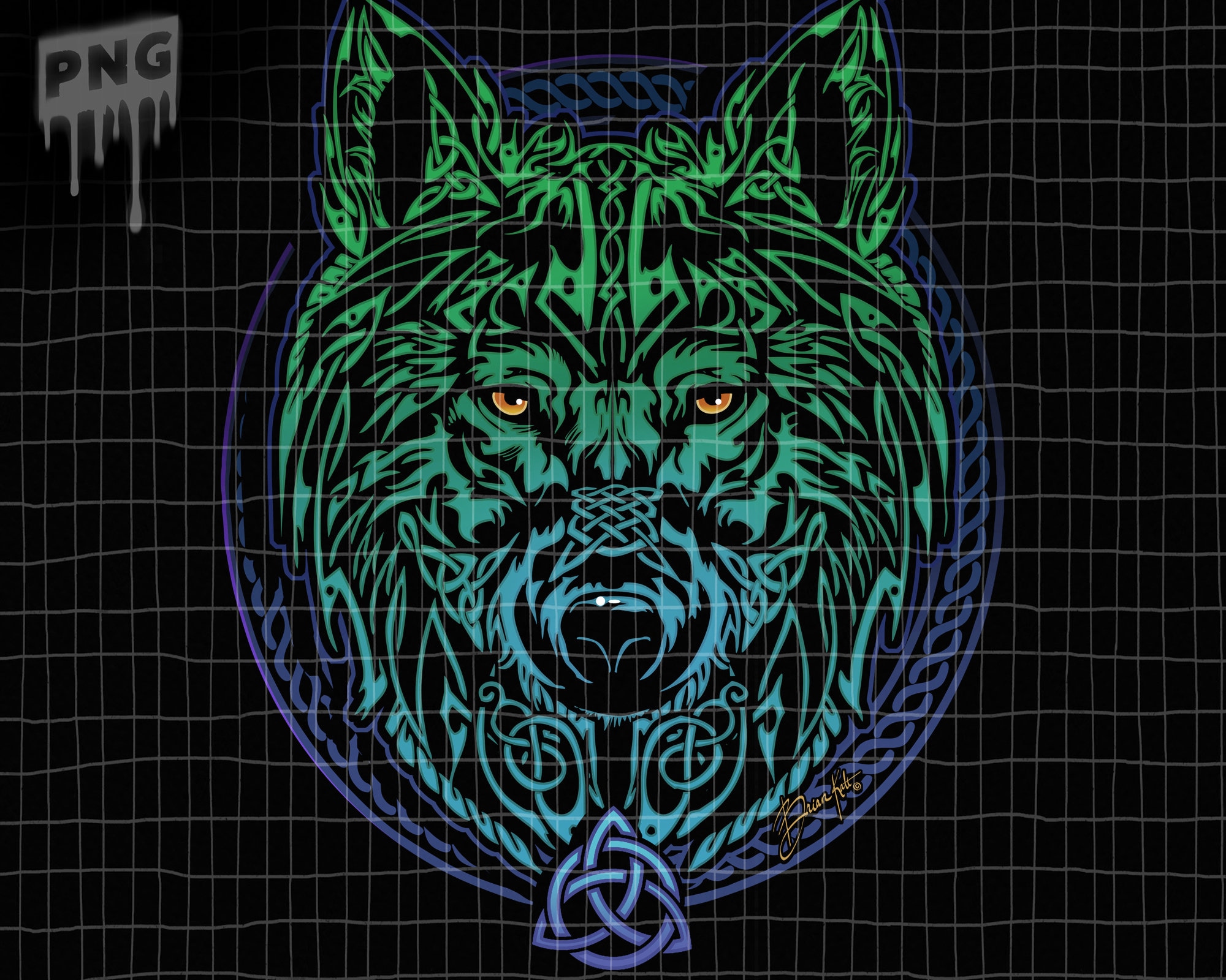 Celtic Wolf Design 300 Dpi, PNG for Instant Digital Download ...