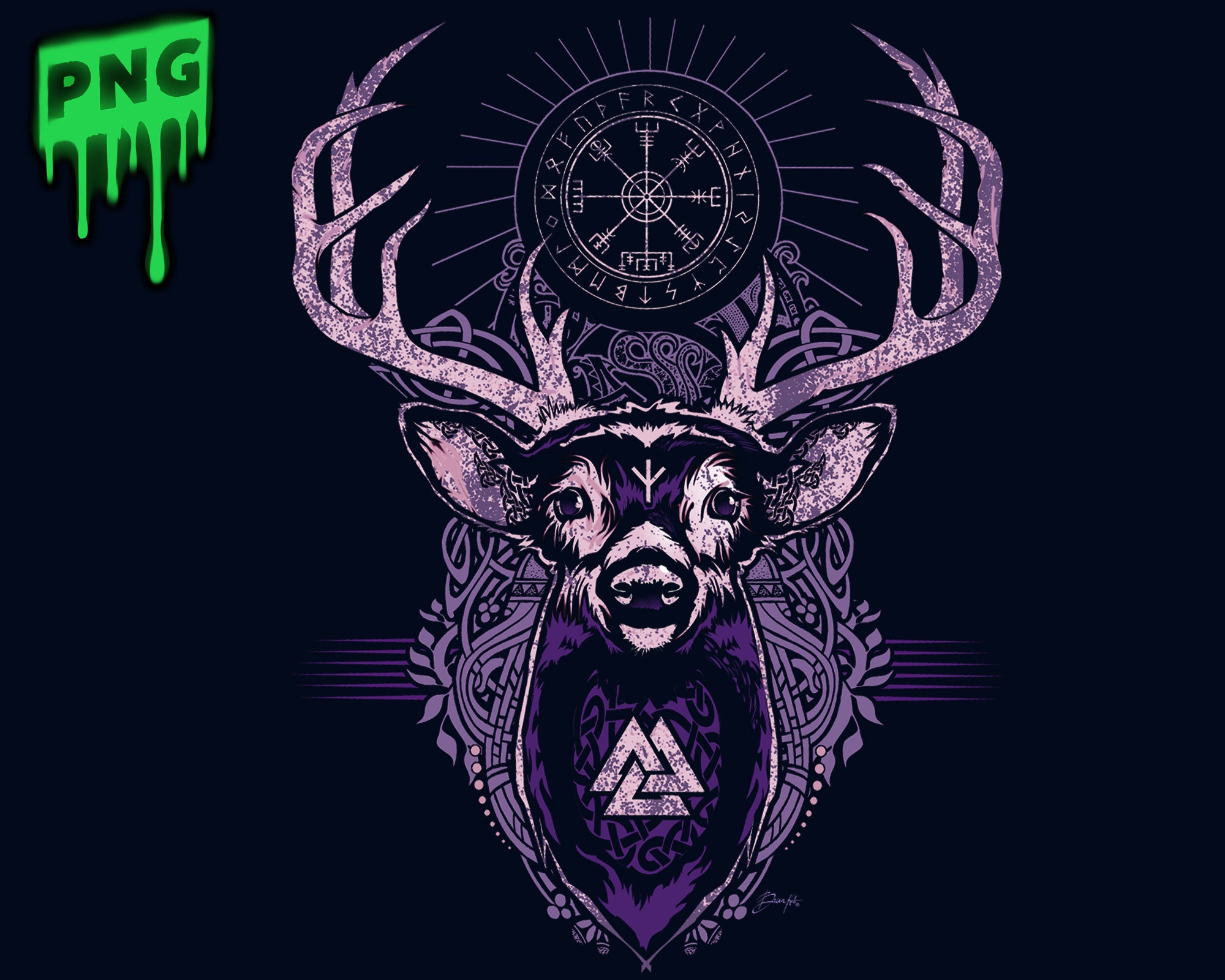 Celtic Knot Irish Deer Buck Instant Download Art - 300 Dpi Png for ...