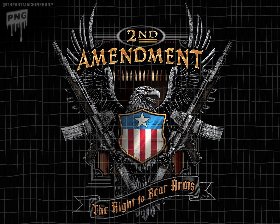 Second Amendment American Eagle Holding Two Ar-15 Rifles, PNG, Instant Download, 300ppi ...