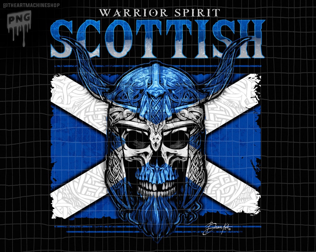 Scottish Warrior With Scottish Flag Digital Download, PNG 300ppi for ...