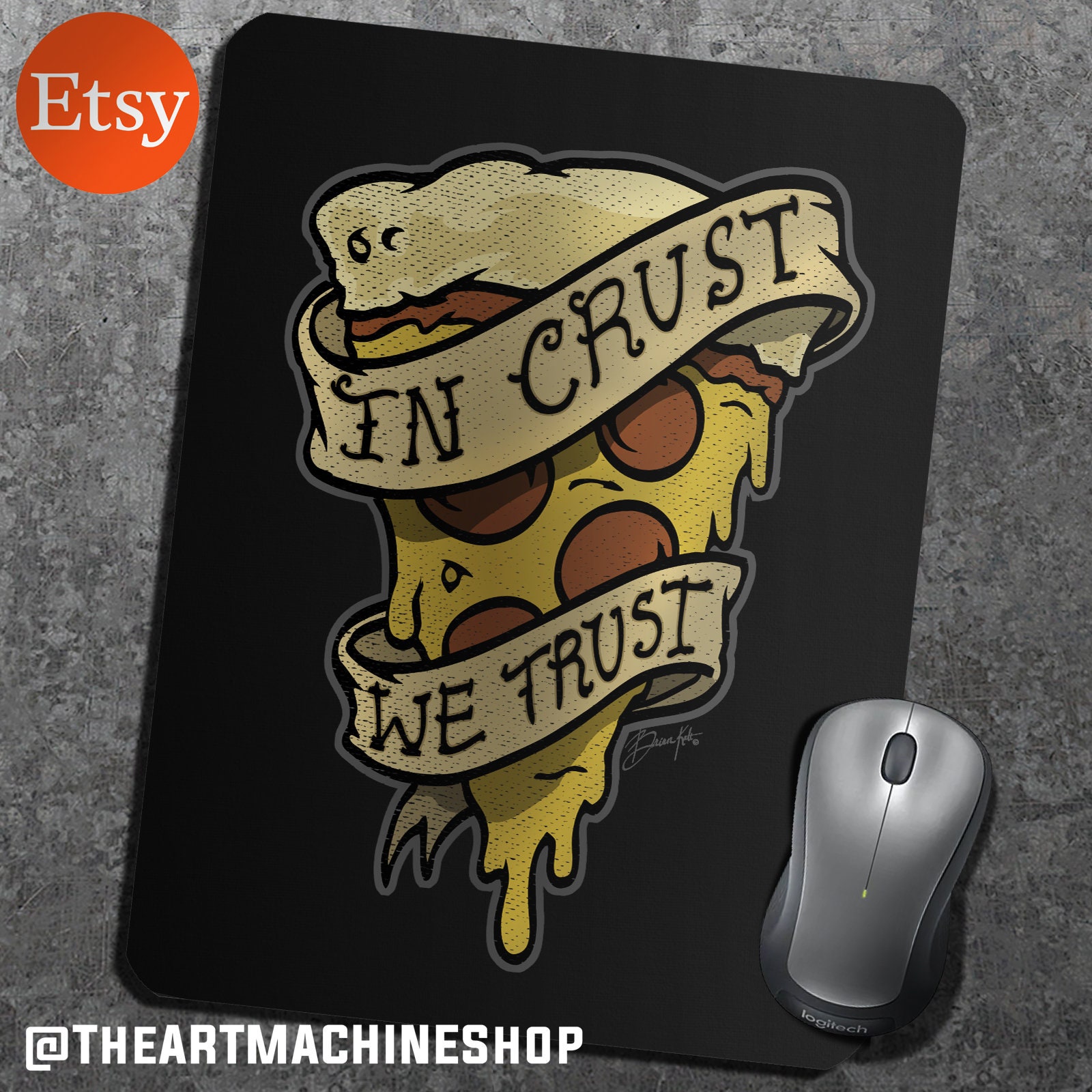 In Crust We Trust .. Pizza Crust Tattoo, Humor 300dpi PNG. Instant ...