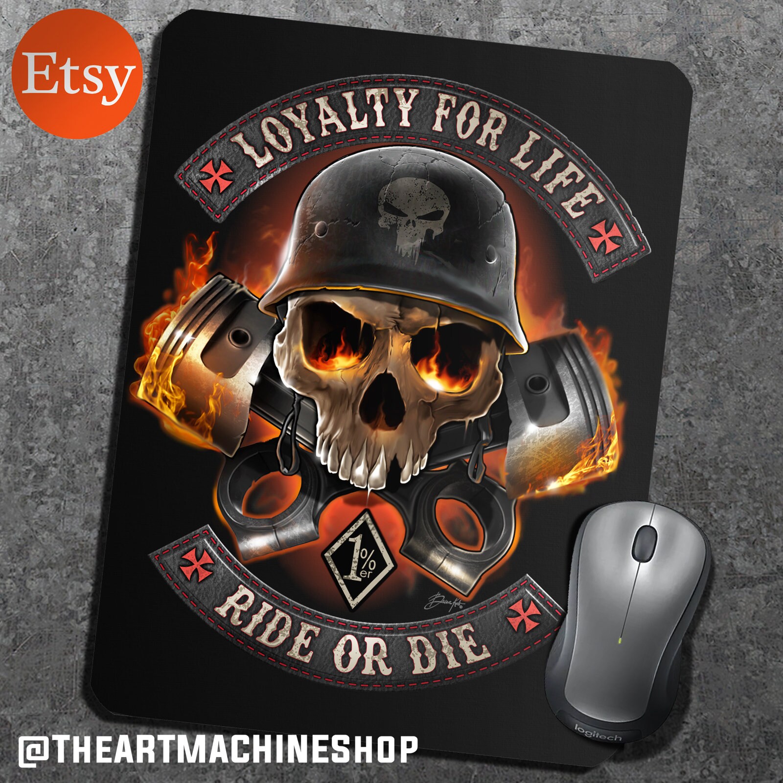 Outlaw Biker Skull With Crossed Pistons. Instant Download, 300dpi PNG ...