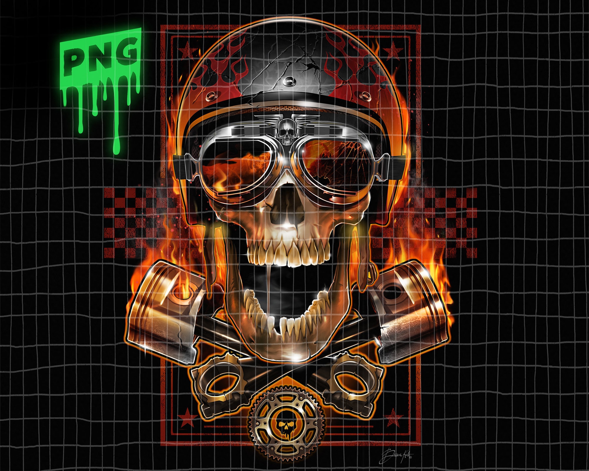 Biker Skull PNG – Motorcycle Skull Sublimation Design, Gothic Skull ...