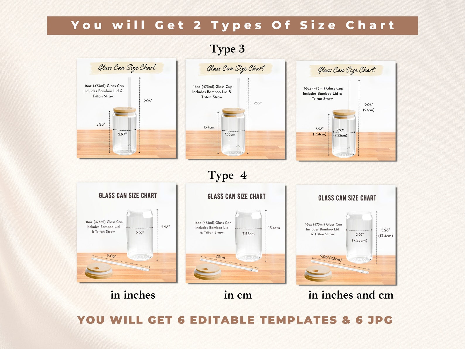 16oz Sipper Glass Size Chart, Glass Can Mockup, Libbey Glass Mockup ...