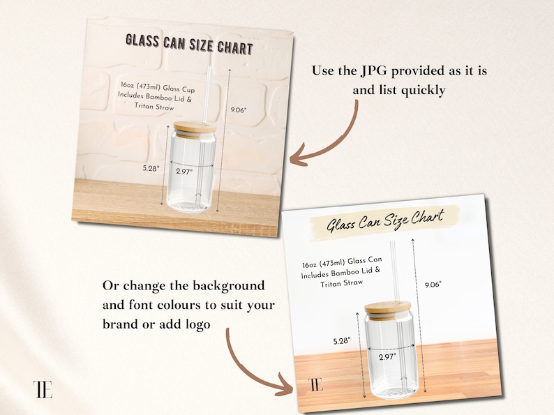 Glass Can Mockup Size Chart, 16 Oz Sipper Cup Libbey Glass Mockup ...