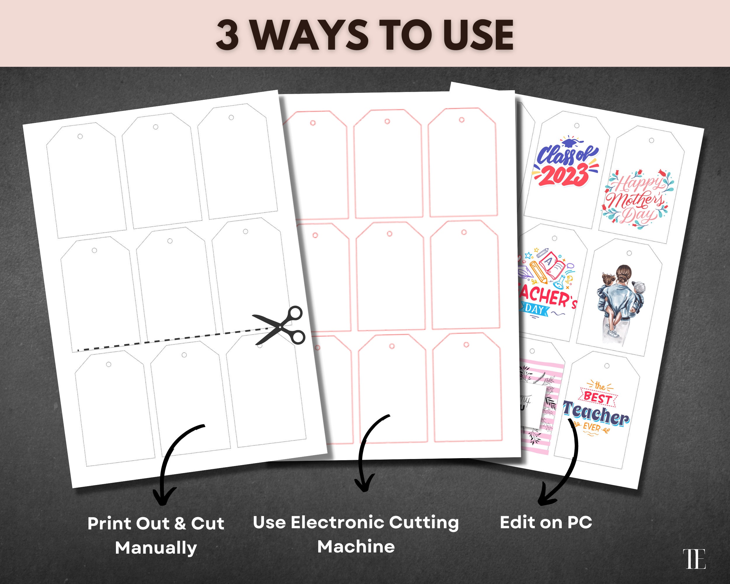 Printable Blank Product Tag Templates for Price Tags, Gift Tags, Hang ...