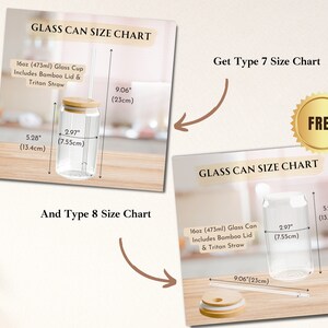 Glass Can Size Chart, 16 Oz Sipper Glass Mockup, Libbey Glass Mockup ...