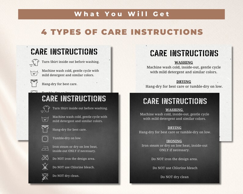 Comfort Colors Care Instructions, Washing Guide for Garments, Clothing ...
