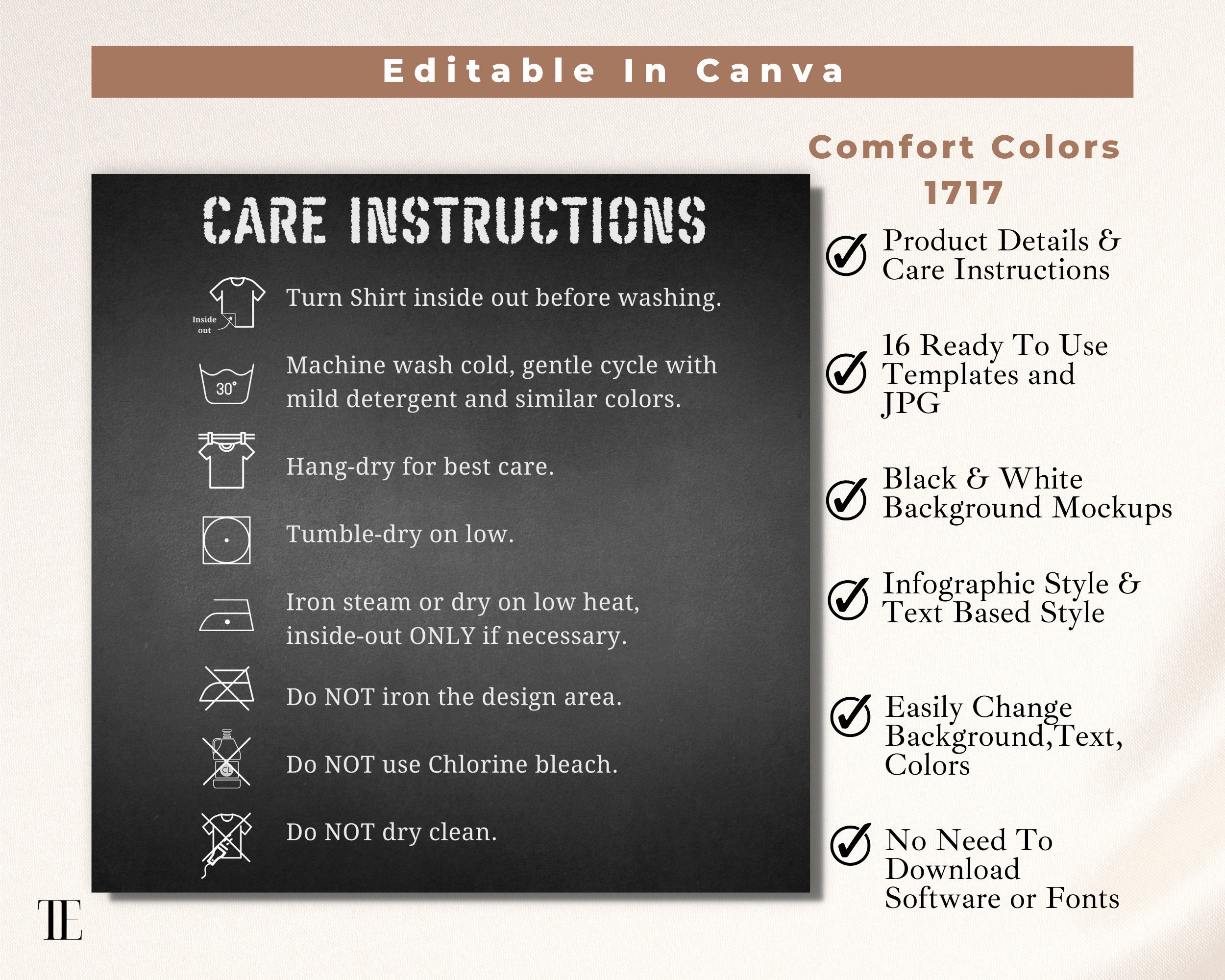 Comfort Colors Care Instructions, Washing Guide for Garments, Clothing ...