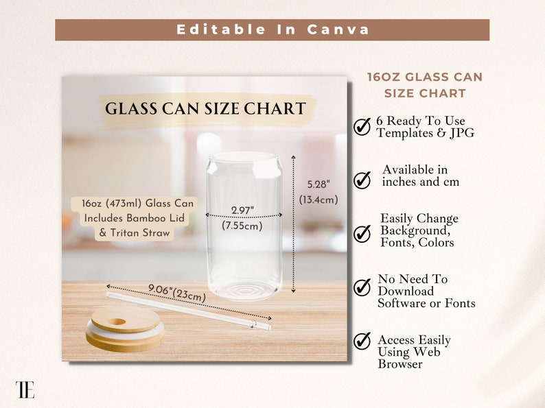Glass Can Size Chart, 16 Oz Sipper Glass Mockup, Libbey Glass Mockup ...